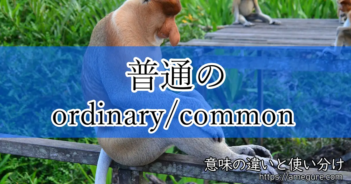 【英語】ordinary/common(普通の)の意味の違いと使い分け