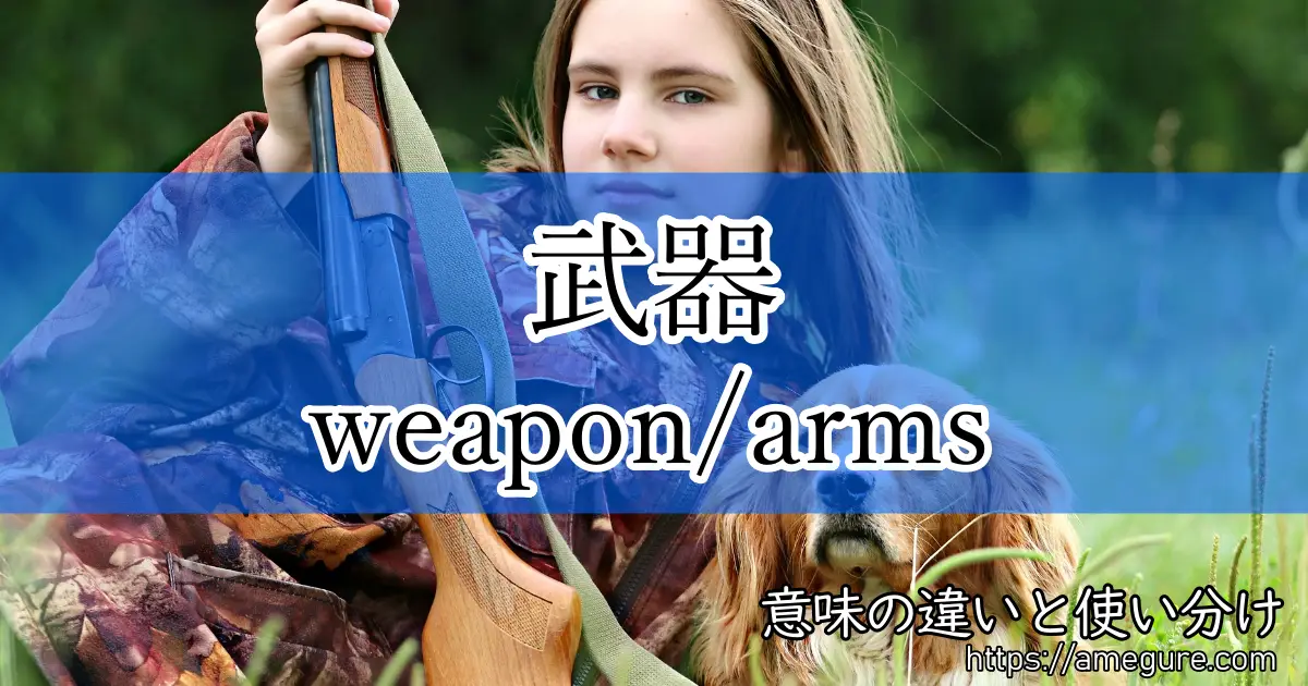 【英語】weapon/arms(武器)の意味の違いと使い分け