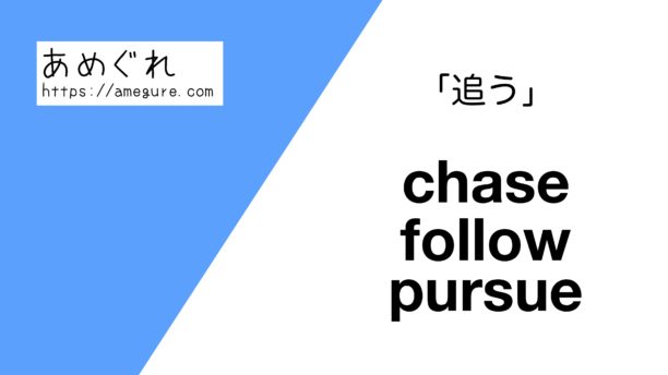 【英語】chase/follow/pursue(追う)の意味の違いと使い分け