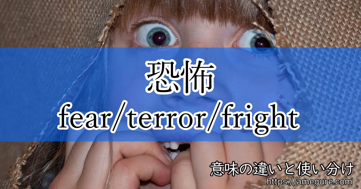 【英語】fear/terror/fright(恐怖)の意味の違いと使い分け