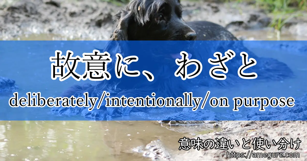 【英語】deliberately/intentionally/on purpose(故意に、わざと)の意味の違いと使い分け