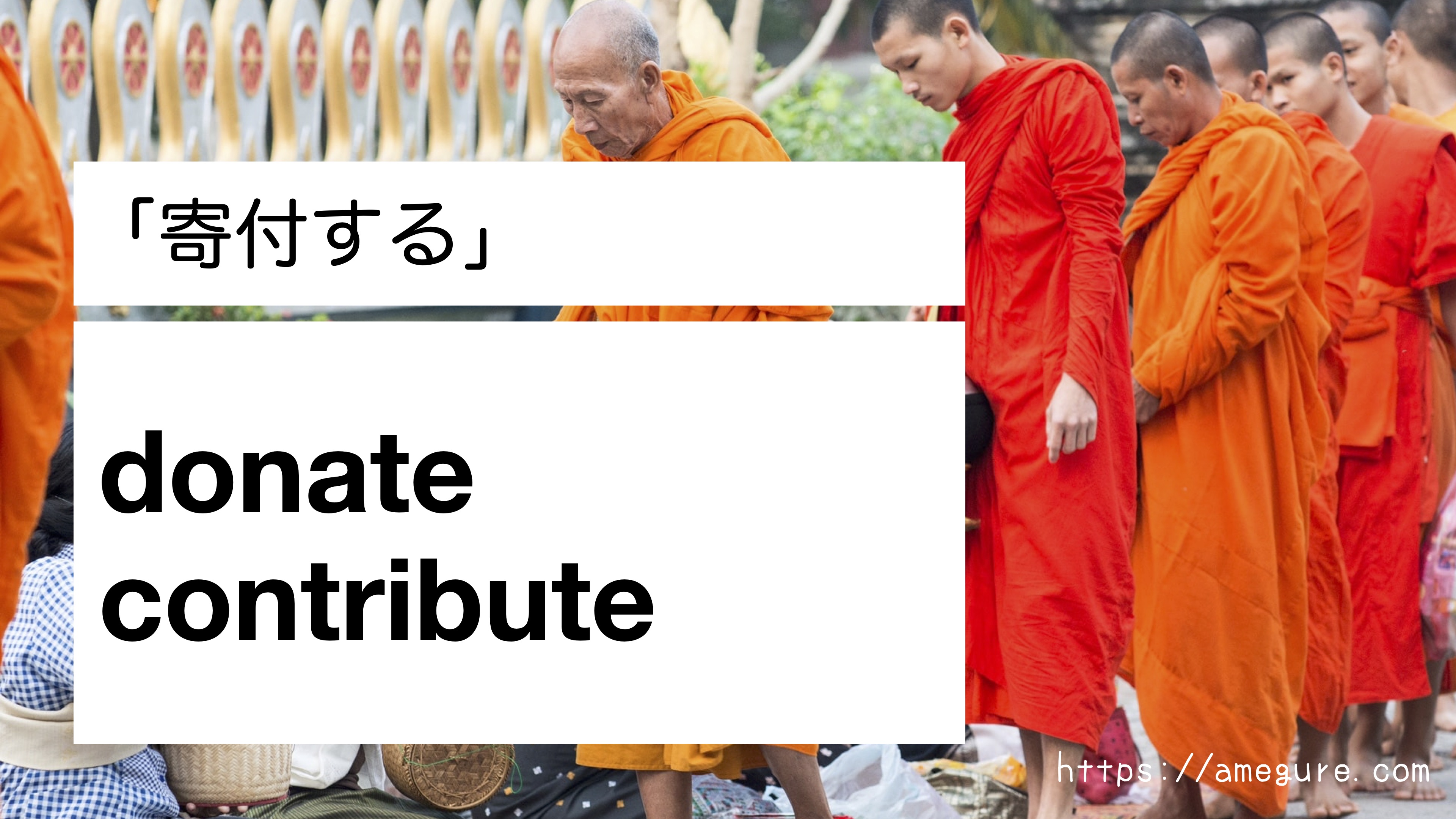 【英語】donate / contribute (寄付する)の意味の違いと使い分け